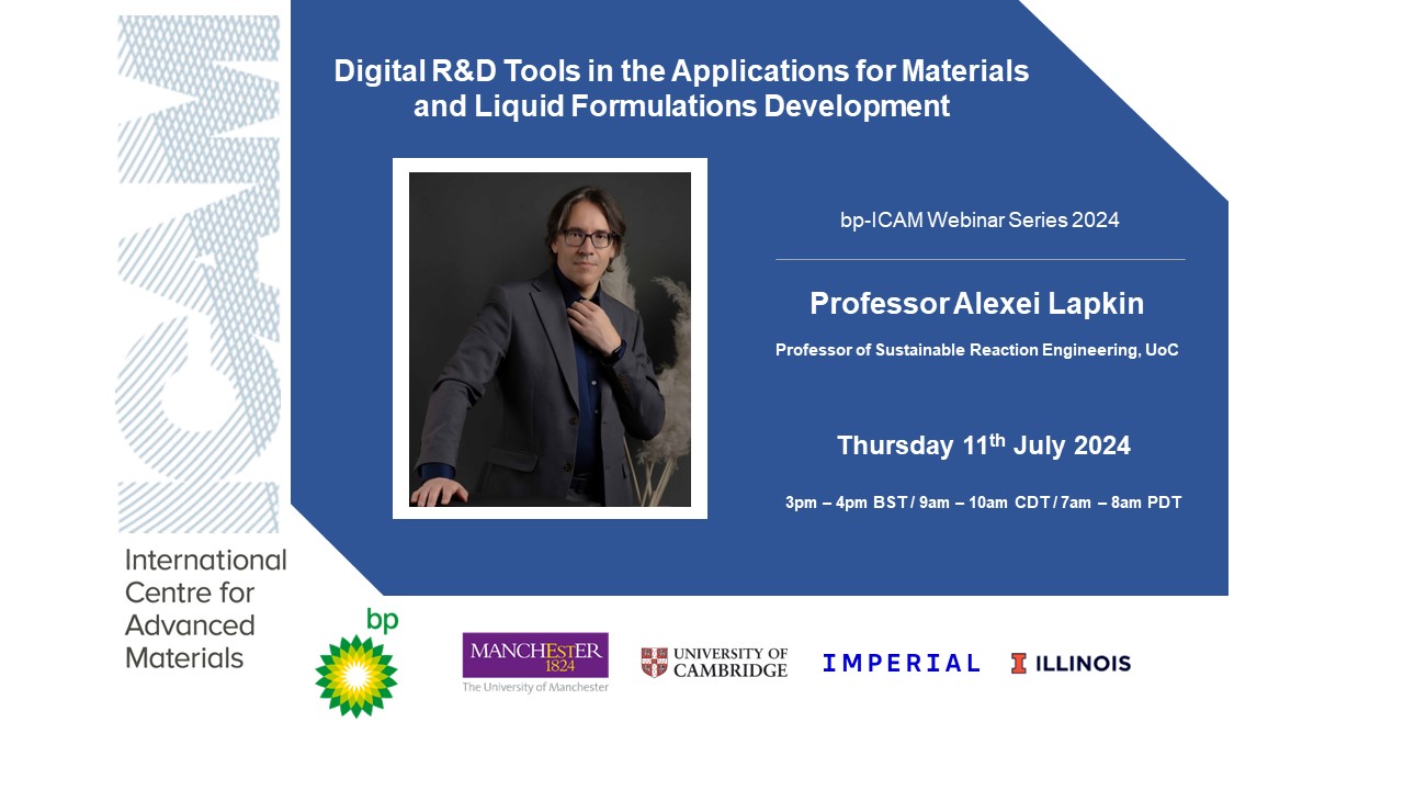 Professor Alexei Lapkin – Digital R&D Tools in the Applications for ...