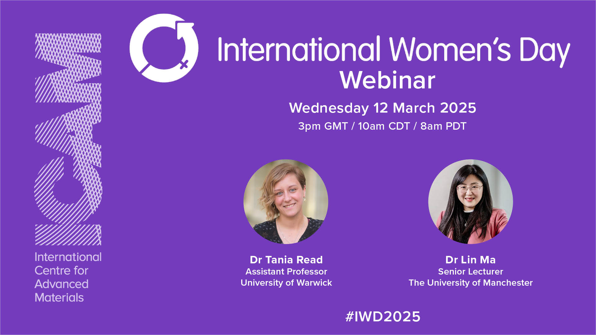 International Women S Day Webinar On 12 March Icam